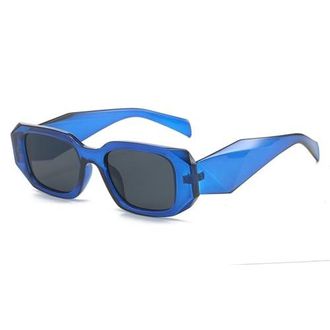 Generic Lunettes De Soleil Carr&eacute;es &Agrave; Petite Monture For Hommes Et Femmes, Id&eacute;ales For Les Activit&eacute;s Plein Air, Trajets Quotidiens Vacances(Blue)