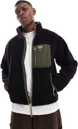 Superdry Polaire vintage à fermeture éclair - Noir