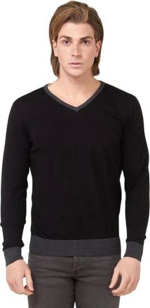 Gas Gas, Homme, Pulls, Noir, Taille: S Pull V-neck
