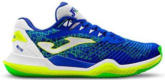 Joma Homme T. Point Men-Tenis Chaussure, Bleu Roi/Jaune Fluo, 42.5 EU