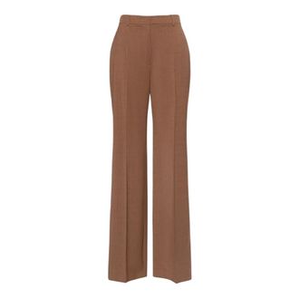 Max Mara Klassische Plisseeweite Hose - - Trousers - Damen - Braun - S