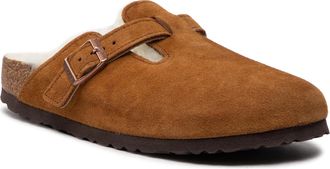 Birkenstock Pantoletten Birkenstock Boston Vl/Sheraling 1001141 Braun