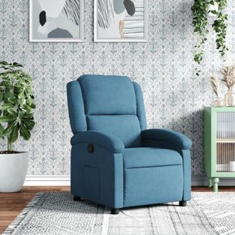 vidaXL Fauteuil inclinable bleu velours Vidaxl