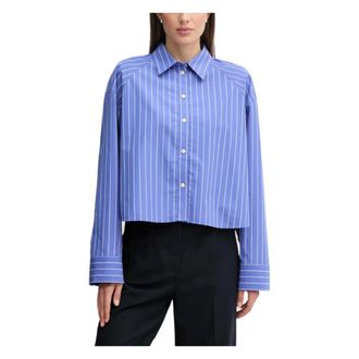 Calvin Klein Jeans Vertikal Gestreiftes Boxy Shirt - - Blouses & Shirts - Damen - Blau - XS