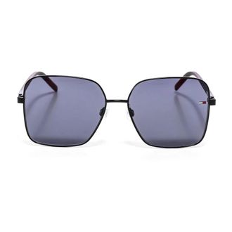 Tommy Hilfiger Klassische quadratische Metall-Sonnenbrille - - Accessories - Herren - Schwarzk - ONE SIZE