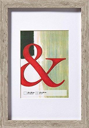 Walther Design Cadre Photo Gris 10 x 15 cm Verre v&eacute;ritable Stockholm Cadre en Bois EA015D