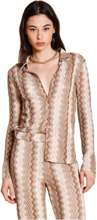 Mason's Femme, Blouses et Chemises, Beige, Taille: 38 FR Elaisa Shirt