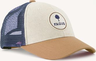 Faguo Casquette laine bleu et &eacute;cru