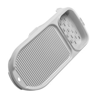 Hemobllo Rutschfestes Waschbrett zum H&auml;ndewaschen Kleines W&auml;schebrett aus Robustem Kunststoff mit Seifenhalter Handlich f&uuml;r Unterw&auml;sche Socken und Babykleidung