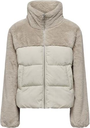 Only Onlwanja Fur Tampon Mix Jacket Cc Otw Femme Veste, Moonbeam, S