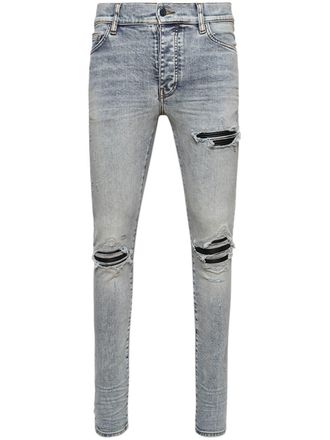 Amiri jean skinny MX1 &agrave; effet us&eacute; - Bleu