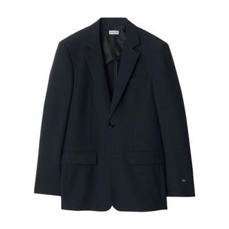 Burberry Einreihiger- taillierter Blazer - - Jackets - Herren - Blau - M