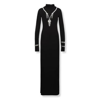 Des_Phemmes DES Phemmes, Femme, Robes, Noir, Taille: 36 FR Backless Long Dress