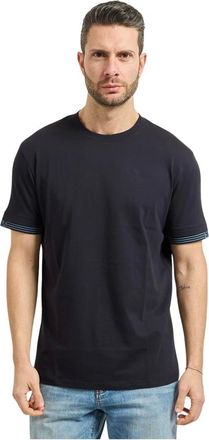 A|X Armani Exchange Homme, Tops, Bleu, Taille: L T-shirt en coton coupe classique