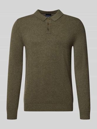 Christian Berg Slim Fit Strickpullover aus reinem Kaschmir mit Polokragen