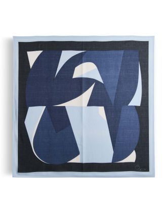 OPUS Damen Tuch | ATIELL gewebtes Halstuch mit kunstvollem Print water blue, 0