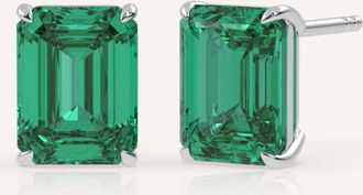 VEYNOU Veynou Ohrstecker Eden Essence Aus 14 Karat Weißgold Und 4,0ct. Smaragd silber