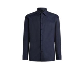 Etro Cotton Jacquard Shirt - - Shirts - Herren - Blau - L
