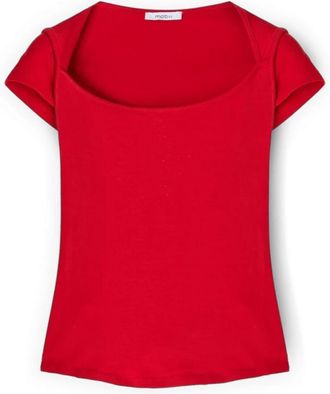 Motivi Boat-Neck-T-Shirt - - Tops - Damen - Rot - M