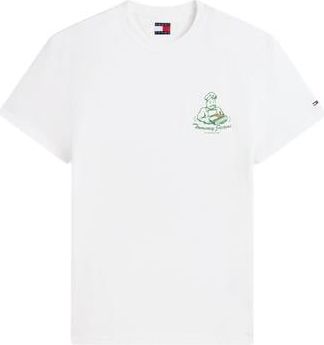Tommy Hilfiger T-shirt col rond uni &agrave; s&eacute;rigraphies