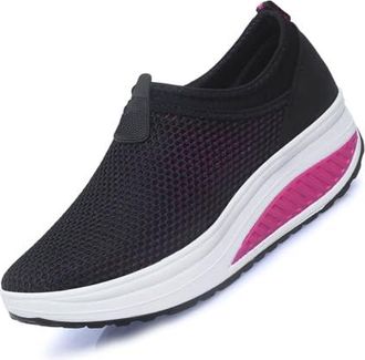 Generic Chaussures Sport Légères Baskets en Maille pour Femme OrthopéDiques Plateforme Elegante Respirante Décontractée Mode Cuir Diabétique La Marche Quotidi