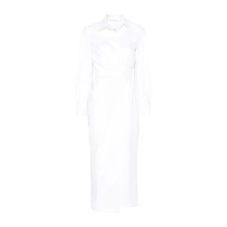Max Mara Femme, Robes, Blanc, Taille: 40 FR Robe Longue Blanche Balzac &Eacute;cologique
