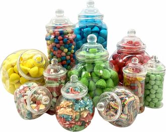 Topstar 11 Bonbon-Gefäße als Bonbonnieren-Set in Vintage-Stil, viktorianischem Design, für Süßigkeiten-Buffets auf Partys