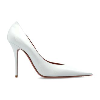 Amina Muaddi Escarpins &agrave; talons Anok &agrave; bout pointu - Femme - Chaussures - Blanc - Taille: 37 1/2 EU