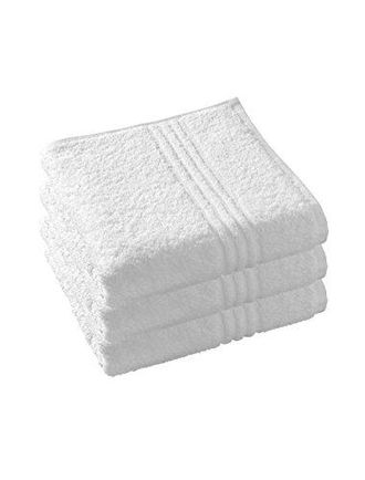 De Witte Lietaer Lot de 3 Serviettes 50x100 cm H&ocirc;tel, 100% Coton, Blanc