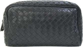 Bottega Veneta Pre-owned Intrecciato Pouch - Femme - Pre-owned - Noir - Taille: ONE Size