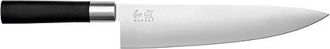 Kai Wasabi Couteau de Chef Noir 23,0 cm de Longueur de Lame - Acier Inoxydable Poli 6A/1K6 58 (±1) HRC - Manche en polypropylène Noir - Couteau de Chef, C