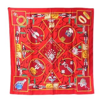 Cartier Pre-owned Soie foulards - Femme - Pre-owned - Rouge - Taille: ONE Size