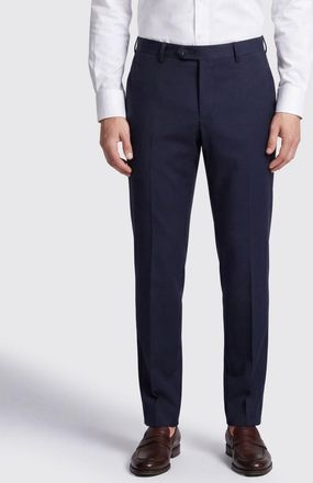 BRIGLIA 1949 Ma&szlig;geschneiderte Slim-Fit-Hose aus Schurwolle mit versetztem Verschluss