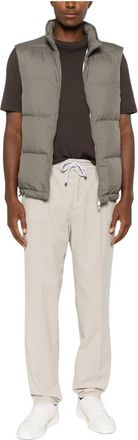 Brunello Cucinelli Gilet matelass&eacute; sans manches - Homme - Vestes - Gris - Taille: S