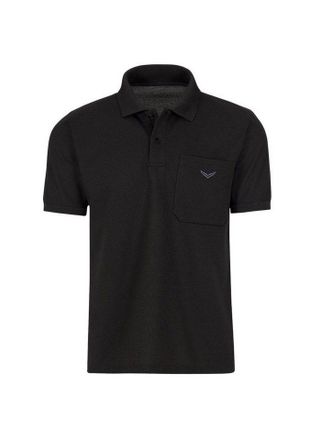 Trigema Poloshirt TRIGEMA Polohemd mit Brusttasche (1-tlg)