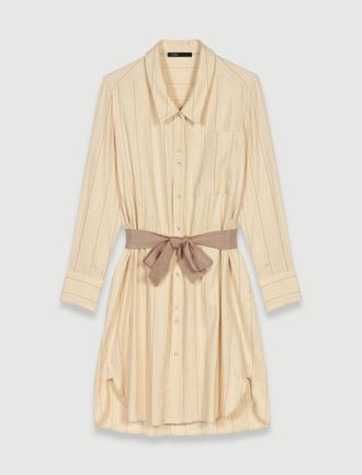 Maje Kleid Mit Hemdeffekt - Beige - Gr&ouml;&szlig;e 34 - Maje
