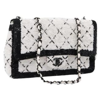 Chanel Pre-owned Vintage Canvas Umh&auml;ngetasche - - Pre-owned - Damen - Wei&szlig; - ONE SIZE