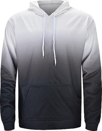 Generic Sweat &agrave; capuche pour homme - Sweat &agrave; capuche &agrave; manches longues - Coupe droite - Pull en polaire confortable - Avec cordon de serrage - T-shirt dext&eacute;ri