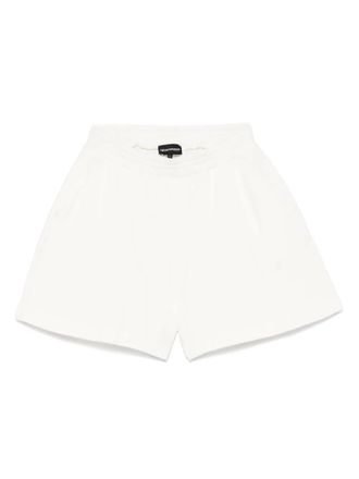 Emporio Armani short &agrave; texture jersey - Blanc