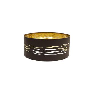 Fabrilamp Abat-jour suspendu brouillard 1xe27 brun-or 50dx50dx20h
