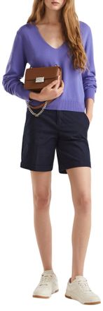 Benetton Damen Maglia Scollo V M/L 1002d401y Pullover, violett, Large