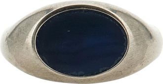 Dries Van Noten Bague Sceau en Pierre - Homme - Accessoires - Bleu - Taille: M