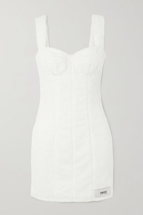 Dolce & Gabbana Mini-robe En Molleton De Coton - Blanc