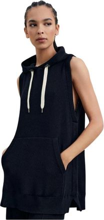 Brunello Cucinelli Femme, Sweatshirts et sweats &agrave; capuche, Noir, Taille: 36 FR Pull Sans Manches en Coton