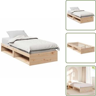 vidaXL Tagesbett ohne Matratze 100x200 cm Massivholz Kiefer - Tagesbett - Tagesbetten - Sofabett - G&auml;stebett