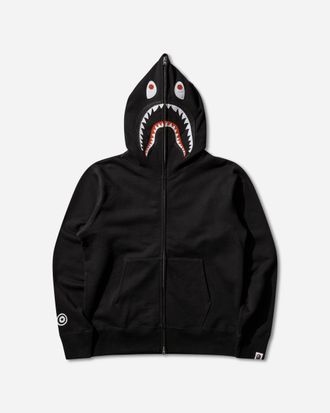 A Bathing Ape Men s Shark Full Zip Hoodie Black