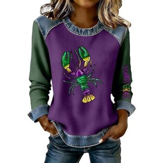 Generic Sweat &agrave; capuche &agrave; manches longues et col rond pour femme, Vert, XXL