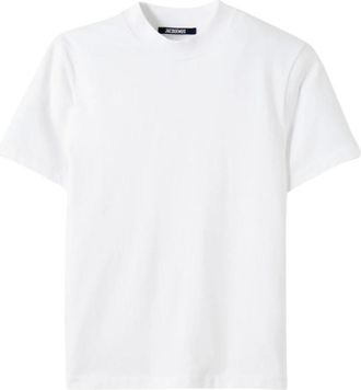 Jacquemus Femme, Tops, Blanc, Taille: 44 FR T-shirt &agrave; Manches Courtes et Col Rond