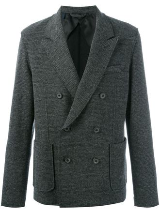 Lanvin blazer en maille &agrave; boutonni&egrave;re crois&eacute;e sur le devant - Gris