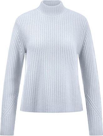 Riani Femme, Pulls, Bleu, Taille: 40 FR Pull en laine et cachemire avec fentes aux poignets